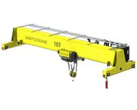 China Wireless Remote Control Single Girder Overhead Crane 7.5-31.5m Span P18/P24/P38/P43/P50 Rails Safety for sale