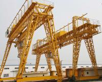 China Heavy Duty Double Girder Gantry Crane Polyurethane Buffer 0-30 M/Min Trolley Speed for sale