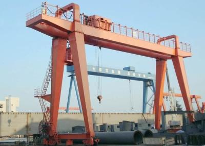 China 50/10 Ton Double Beam Wheeled Gantry Crane 38.5m/Min Cabin Control for sale