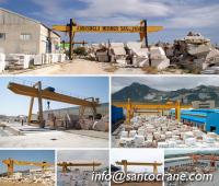 China 80ton Heavy Duty Double Girder Gantry Cranes For Granite And Marble Stone Lifting for sale