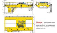 China Warehouse Double Girder Overhead Crane Trolley Customized Traveling Speed for sale