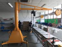 China OEM ODM 650cm To 1000cm Swing Arm Jib Crane Flexible Rotation for sale