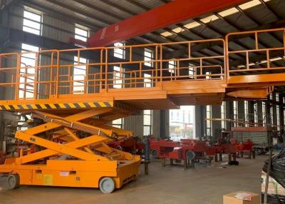 China OEM 3.98mx1.83m Platform 680kg Diesel Scissor Lift For Uneven Ground for sale