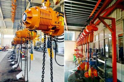 China Customized HHBD 2 Ton Electric Chain Hoist With Hook / Motorized Trolley for sale