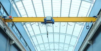 China Indoor European Single Beam Overhead Bridge Crane Remote Control 10 Ton for sale