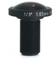 China 1.05mm Panoramic fisheye lens, 5.0 Megas, 1/3 wide angle lens for sale