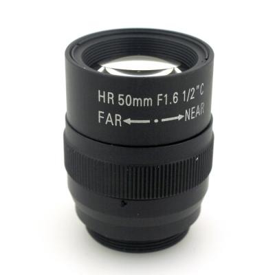 China 1.5MP 50mm lens Manual Iris Fixed focal length Lens 1/2