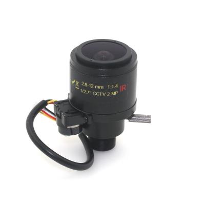China 1/2.7'' MP HD Motorized 2.8-12mm Varifocal F1.4 M12 Mount DC Iris Auto IR CCTV Security Camera Lens for sale