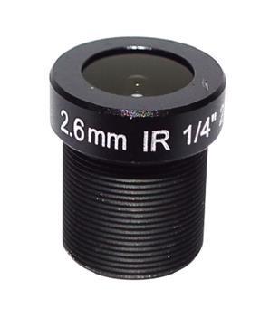 China 2.0 Megapixel Fixed M12 Lens 2.6mm 122 Degree 1/4 inch For CCTV camera for sale