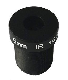 China 3.0MP 6mm 66 Degree CCTV Lens, M12 F2.4 1/2.7