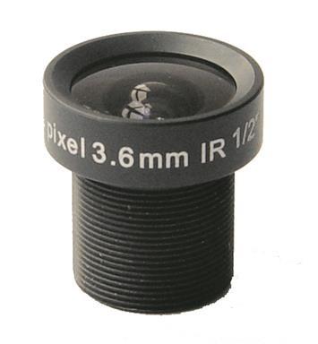 China 3.0MP 3.6mm 96 Degree CCTV Lens, M12 F2.0 1/2