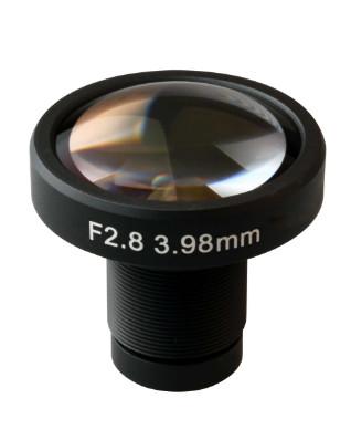 China Fixed-focal lenses, 3.98mm F2.8 1/1.7 M12 security camera Lens for sale