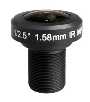 China Panoramic Lens 1/3 image thermal ccd sensor 180 degree fish eye lens 1.3MegaPixel focus 1.58mm F2.0 fixed iris aperture for sale