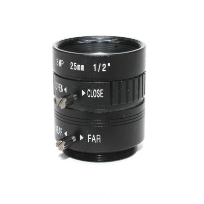 China 3MP 25mm HD Industrial Camera Fixed Manual IRIS Focus Zoom Lens C Mount CCTV Lens for CCTV Camera Industrial Microscope for sale