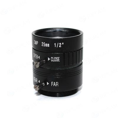 China Industrial Camera Machine Vision Lens Fixed Manual IRIS Focus Zoom Lens C Mount 3MP 25mm HD for sale