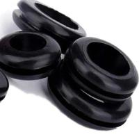 China Cutting Service Yellow PVC Material Sealing Rubber Grommet Oval for Cable Performance for sale