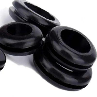 China Cutting Service Yellow PVC Material Sealing Rubber Grommet Oval for Cable Performance for sale