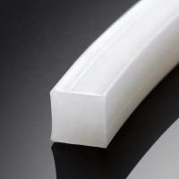 China Silicone Rubber Extruded Seal Profile for Customized Square Shape in White and Black for sale