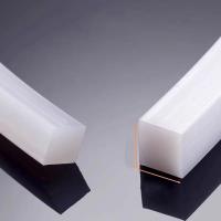 China Silicone Rubber Extruded Seal Profile for Customized Square Shape in White and Black for sale