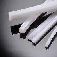 China Silicone Rubber Extruded Seal Profile for Customized Square Shape in White and Black for sale
