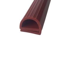 China Transparent Sun Resistant D Shape Flexible Rubber Door Seal Silicone Profile for Oven for sale