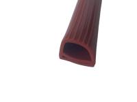 China Transparent Sun Resistant D Shape Flexible Rubber Door Seal Silicone Profile for Oven for sale