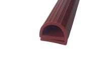 China Transparent Sun Resistant D Shape Flexible Rubber Door Seal Silicone Profile for Oven for sale
