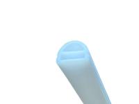 China Transparent Sun Resistant D Shape Flexible Rubber Door Seal Silicone Profile for Oven for sale