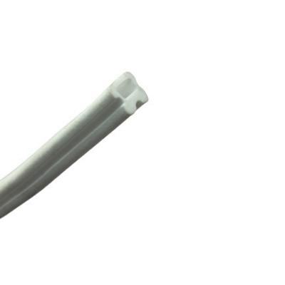 China Smooth Surface Silicone Rubber Foam Sponge Bumper Buffer Extrusion Profile Seal Strip for sale