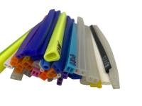 China 65±5/Customizable D Type Silicone Extrusions Flexible Heat Resistant Rubber Seal Strip for sale
