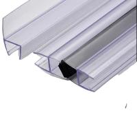 China Shower Room/Cabins Waterproof Translucent Vinyl Edge Seal Glass Door PVC Sealing Strip for sale