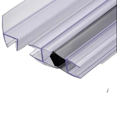 China Shower Room/Cabins Waterproof Translucent Vinyl Edge Seal Glass Door PVC Sealing Strip for sale