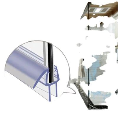 China Waterproof Clear Plastic PVC Glass Shower Door Seal Weather Strip Moulding Processing for sale