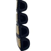 China Extruded EPDM Foam Self-adhesive Rubber Sealing Strip for Door and Window D Type Made for sale