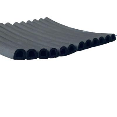China Customizable Hardness D Type EPDM Foam Self-Adhesive Rubber Sealing Strip for Doors and Windows for sale