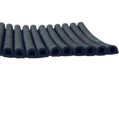 China D Type EDPM Foam Self-Adhesive Door and Window Rubber Seal Strip for Soundproof Function for sale