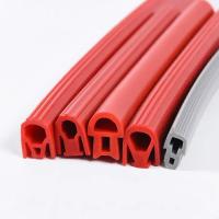 China Red E-Shape Silicone Strip with Excellent Wear Resistance and Waterproofing Properties for sale