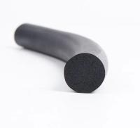 China Extruded Black EPDM Round Foam Sealing Strip for Sponge Rubber Ring Cord Installation for sale