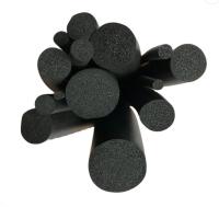China Extruded Black EPDM Round Foam Sealing Strip for Sponge Rubber Ring Cord Installation for sale