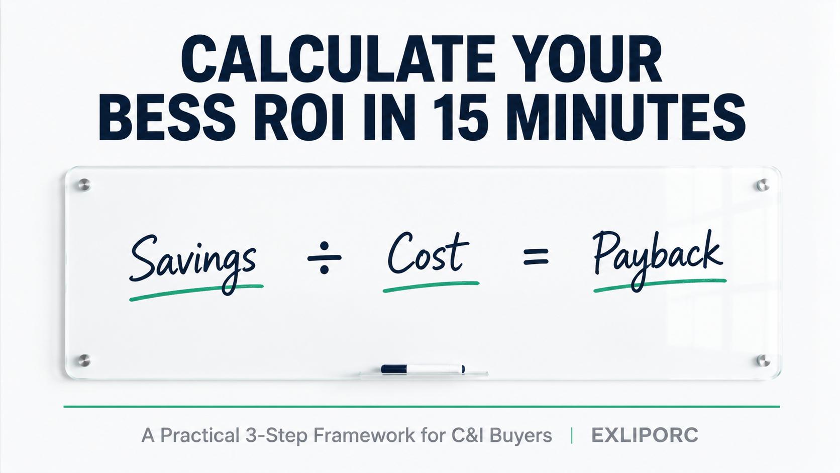 BESS ROI calculation framework for factory peak shaving savings and energy storage payback period estimation by EXLIPORC