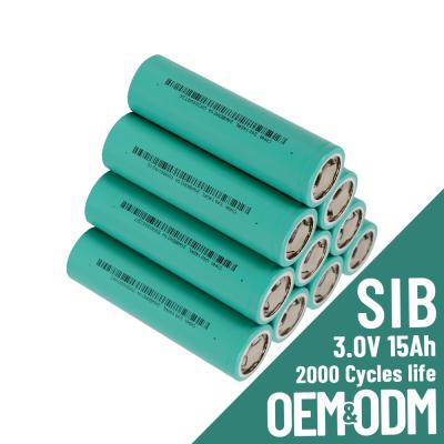 China Sodium Ion Battery Pack 40140 3V 15Ah 2000 Cycles for Electric Vehicles Solar for sale