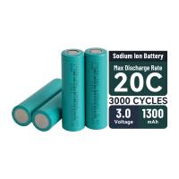 China Sodium Ion Battery 3.0V 1300mAh 2600mAh 3000 Cycles for Electric Vehicles for sale