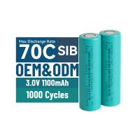 China High Rate 70C 18650 Sodium Ion Battery 1100mAh 3.0V 1000 Cycles for Power Tools for sale
