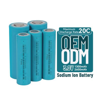 China Exliporc Sodium Ion Battery Cell 1300mAh 2600mAh 20C High Rate Discharge 3000 Cycles for sale