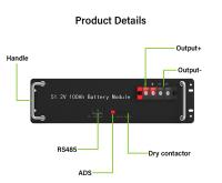 China 51.2V 100Ah Rack Mounted Lithium Solar Battery for Energy Storage System for sale