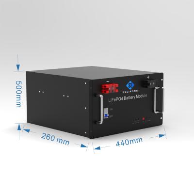 China EXLIPORC Split Server Rack LiFePO4 Battery 48V 150Ah 4000 Cycles Solar Energy Storage for sale