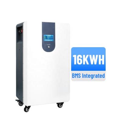 China 51.2V 16KWh Wall-Mounted LiFePO4 Battery for Hybrid Solar Energy System for sale
