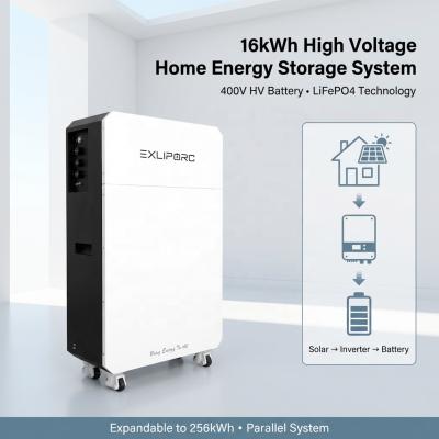 China 400V High Voltage Solar Battery System 16kWh to 256kWh IP65 Home Energy Storage for sale