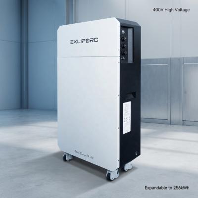 China 400V HV LiFePO4 Energy Storage System Expandable to 256kWh IP65 Solar Battery for sale