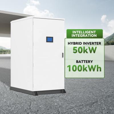 China BESS Industrial Commercial Solar Battery 50kW 100kWh LiFePO4 Energy Storage System IP55 for sale